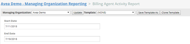 Billing Agent Activity Report – Avea