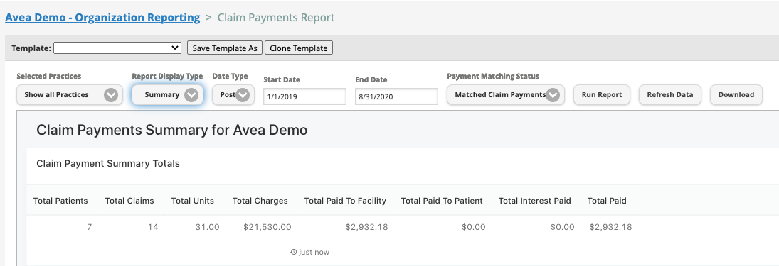 Claim Payments Report – Avea