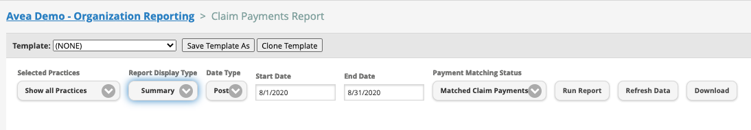 Claim Payments Report – Avea