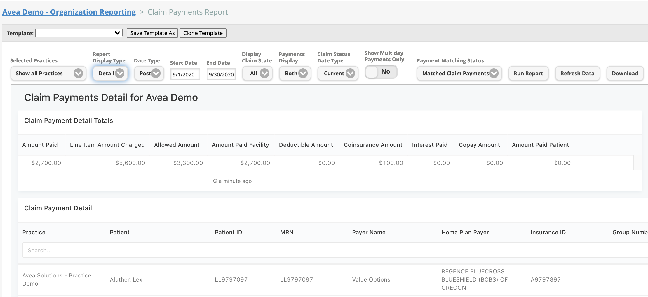 Claim Payments Report – Avea
