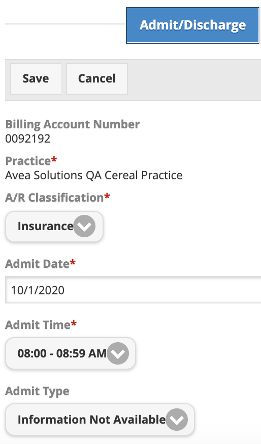 Box 14 - Admission Type – RCM