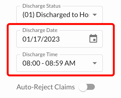 Box 17 - Patient Discharge Status – RCM