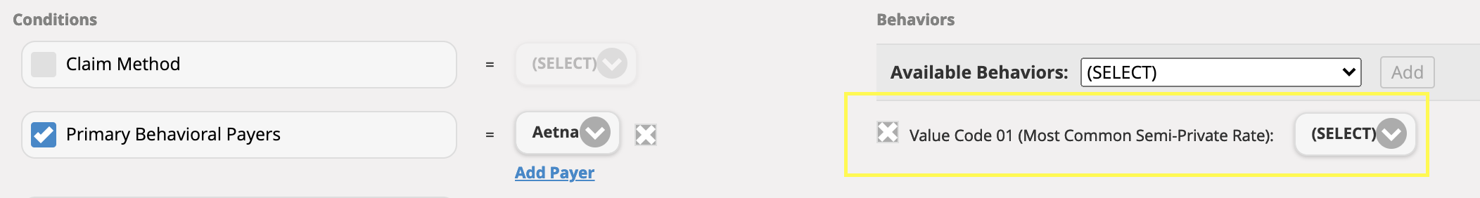 Box 39, 40, 41 - Value Code/Amount – RCM