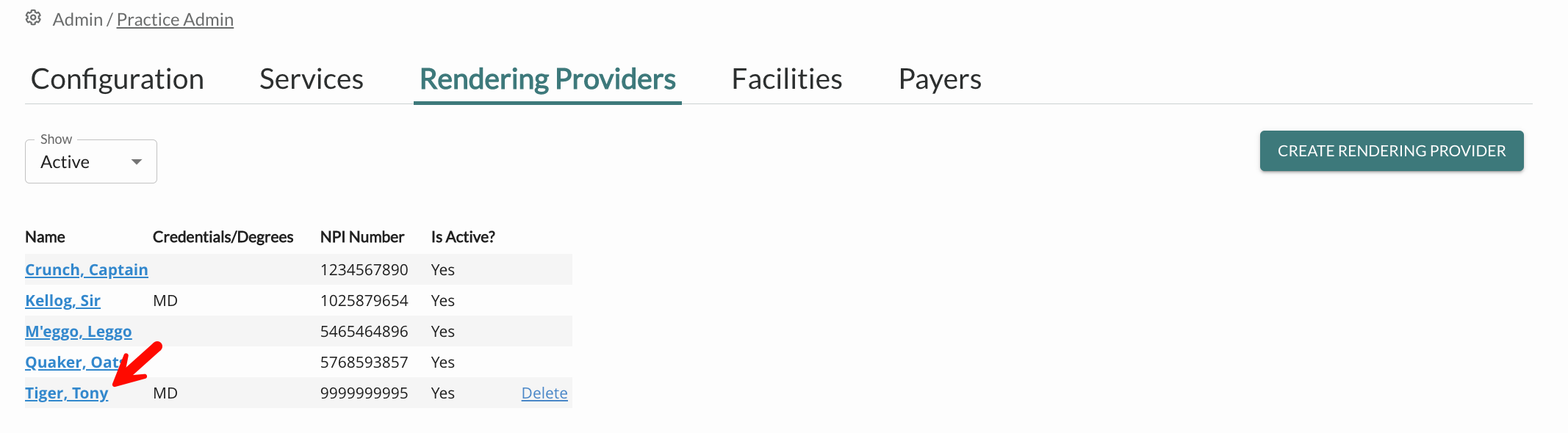 Box 24j - Rendering Provider – RCM