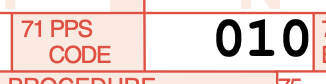 Box 71 - PPS Code – RCM