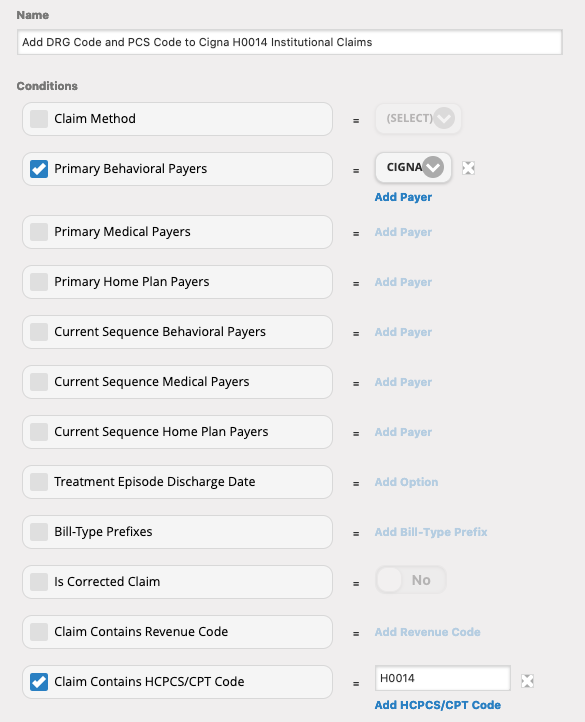 Box 71 - PPS Code – RCM