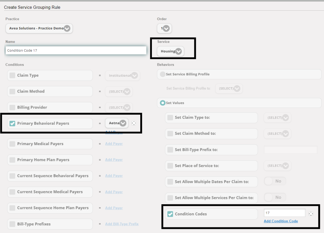 Box 18-28 - Condition Codes – RCM