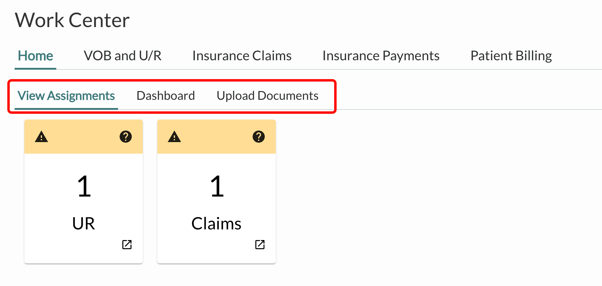 Work Center Overview – RCM