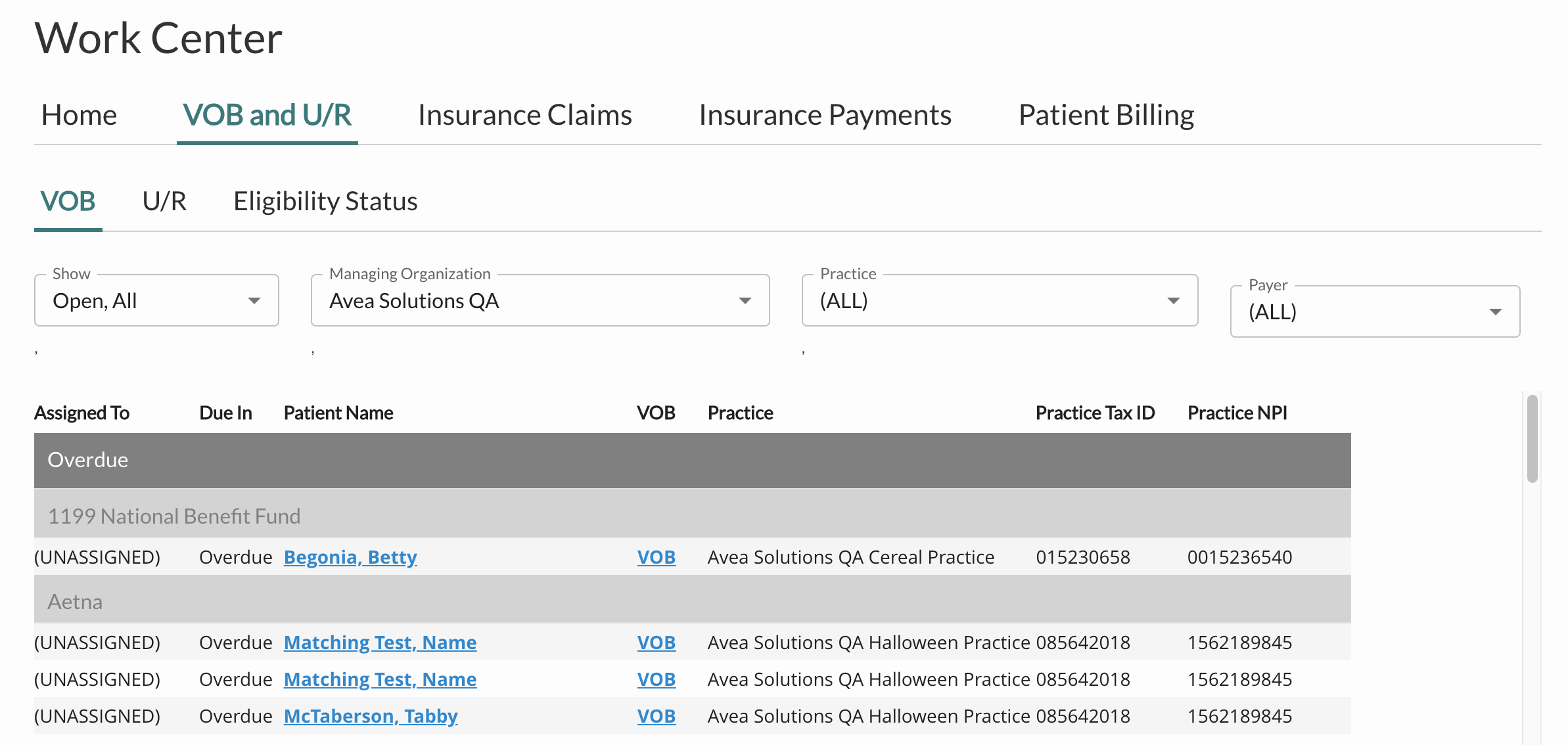 Work Center Overview – RCM