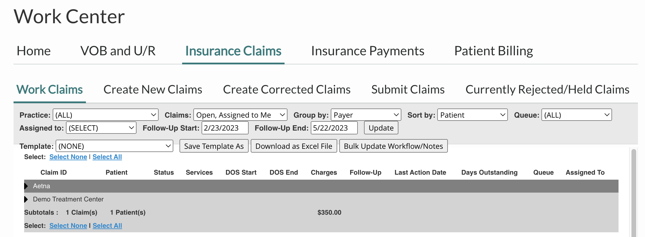Work Center Overview – RCM
