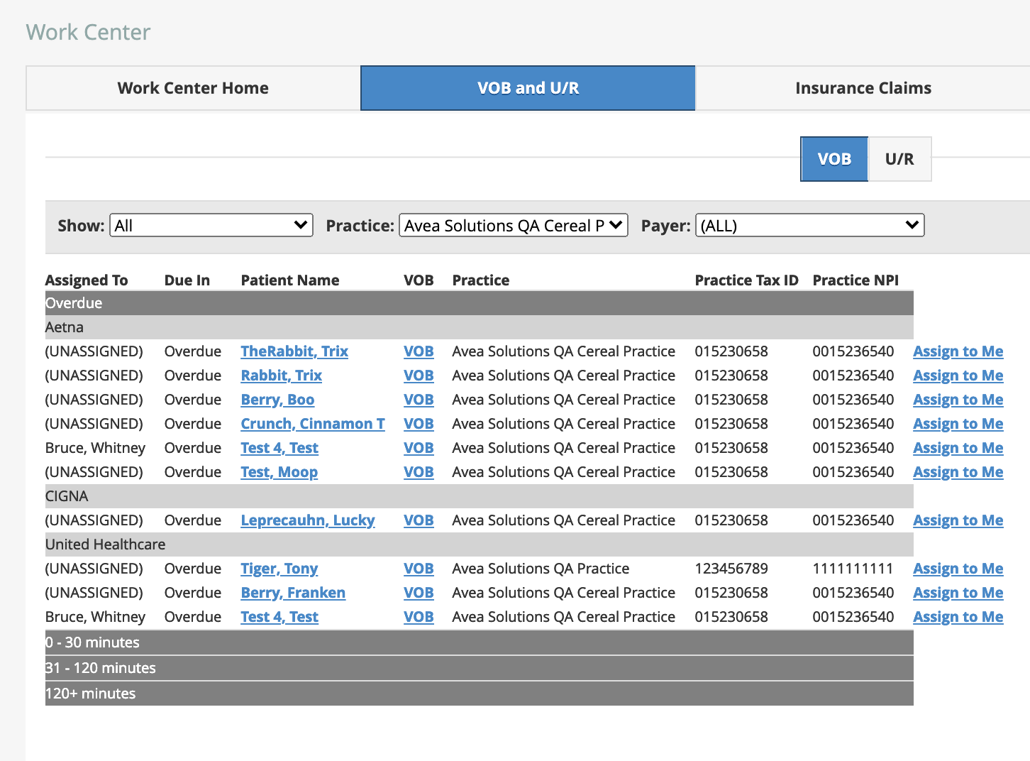 Verification of Benefits (VOB) – Avea