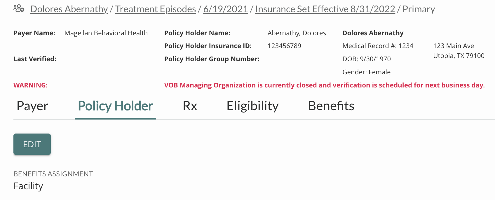 Box 1a - Insured's ID Number – RCM