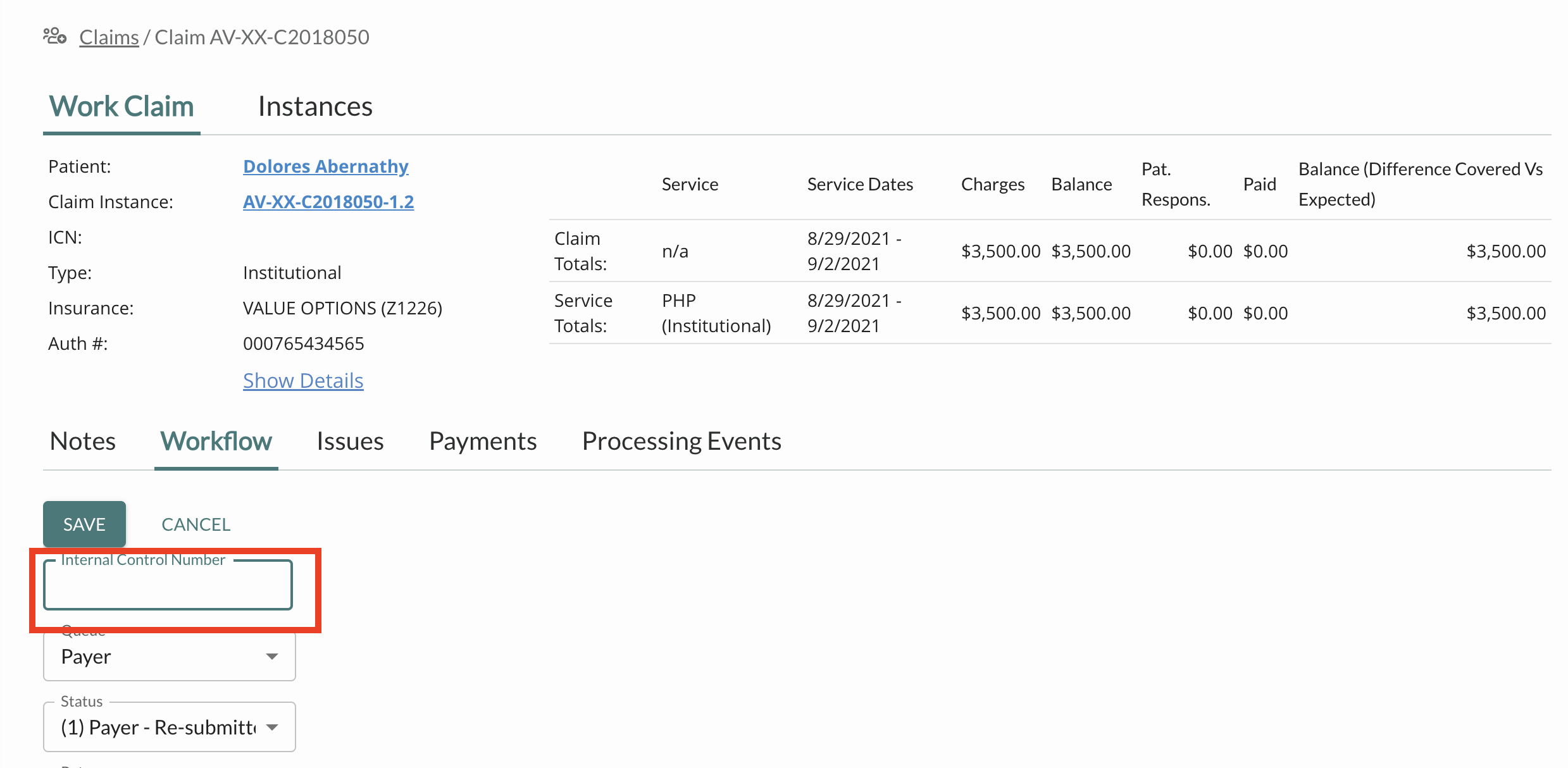 Box 22 - Resubmission Code/Original Ref. Number – RCM