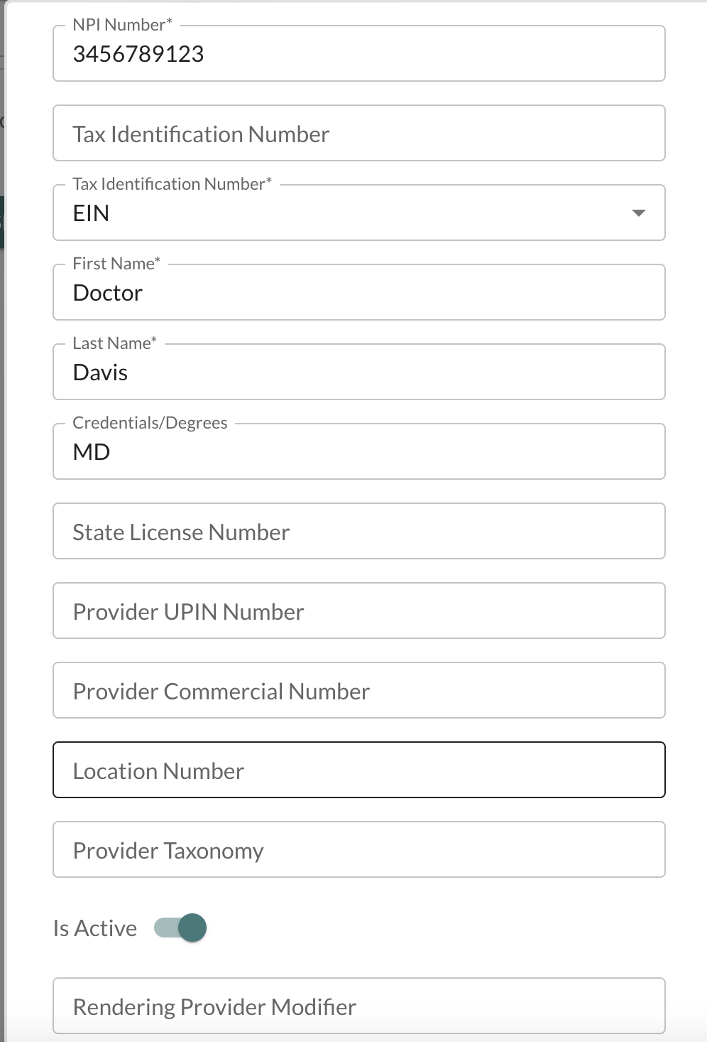 Box 24i - ID Qualifier – RCM