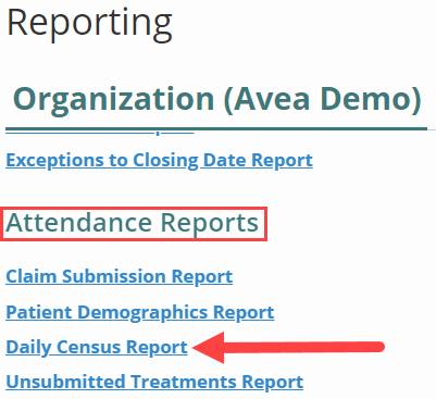Daily Census Report – Avea