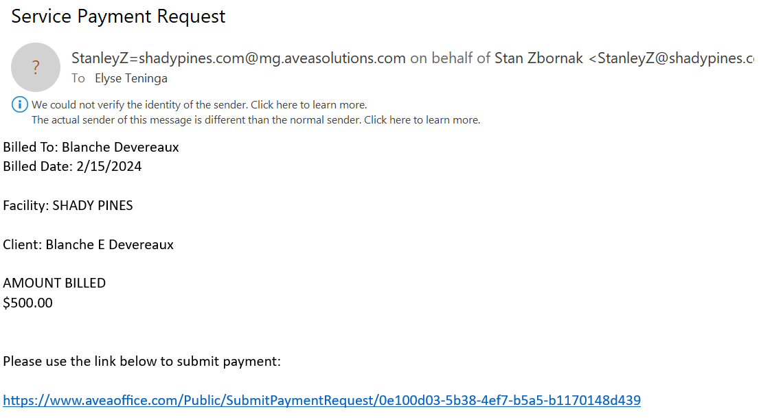 Payment Requests – RCM