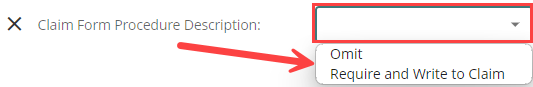 Add Claim Form Procedure Description – RCM