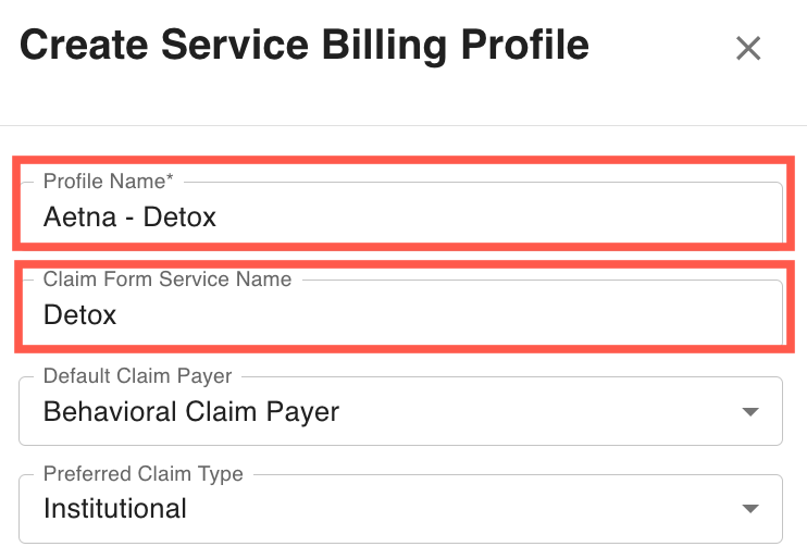 Create and Manage Service Billing Profiles – RCM