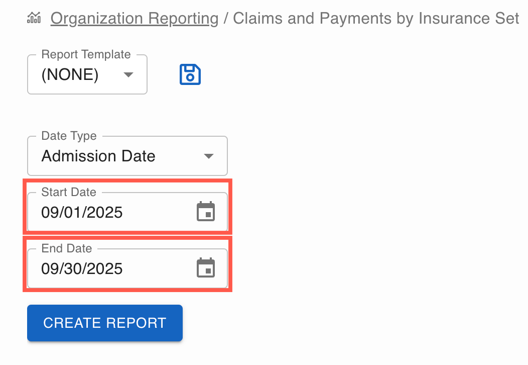 Claim and Payments by Insurance Set – RCM