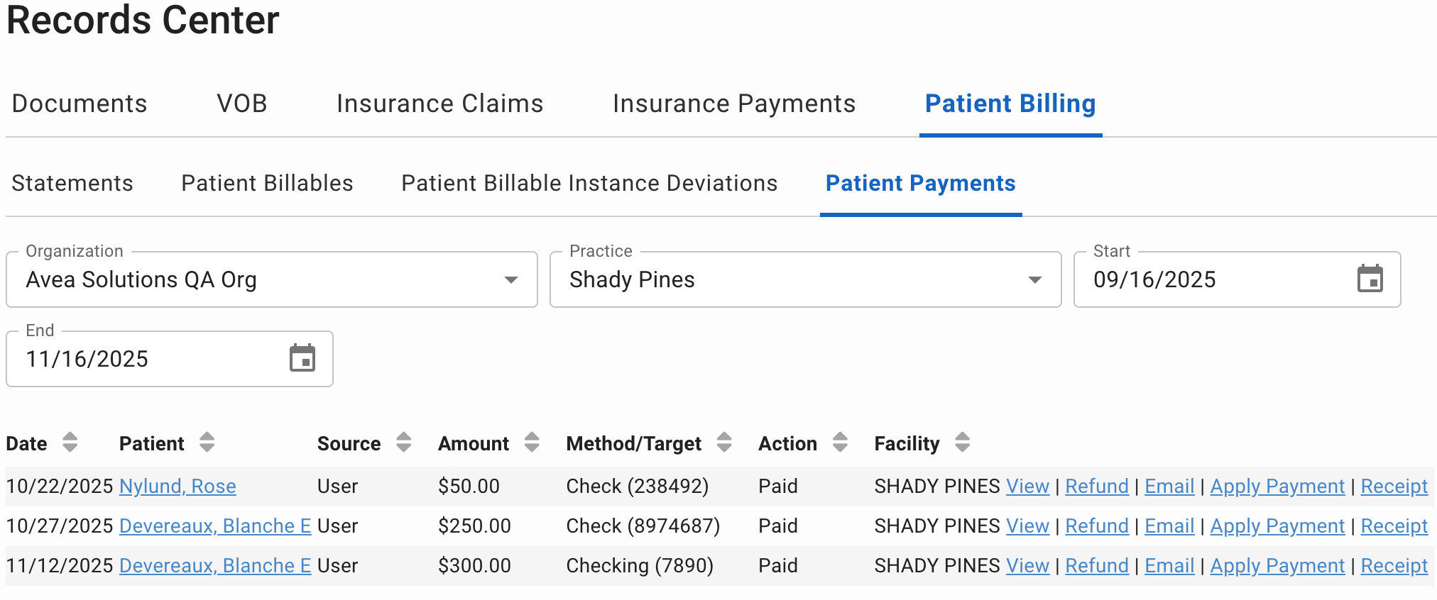 Manage Patient Payments – RCM