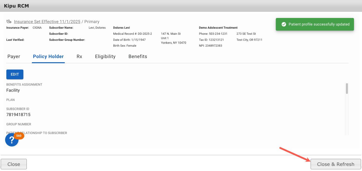 Add and Manage Insurance Information – RCM